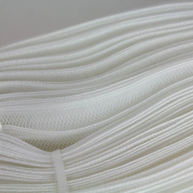 Open Weave White 13/14mm Poly Braid - Judith M Millinery Supply House